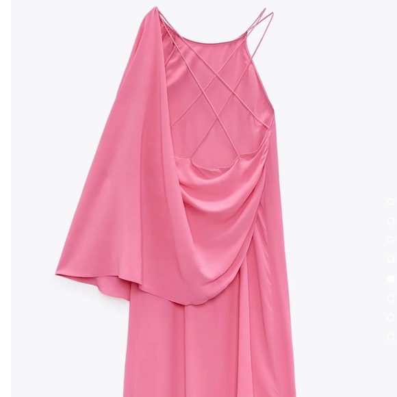 Zara | Dresses | Zara Nwt Limited Edition Pink Capelet Maxi | Poshmark